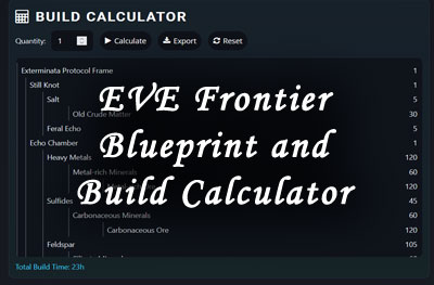 EVE Frontier Blueprint and Build Calculator