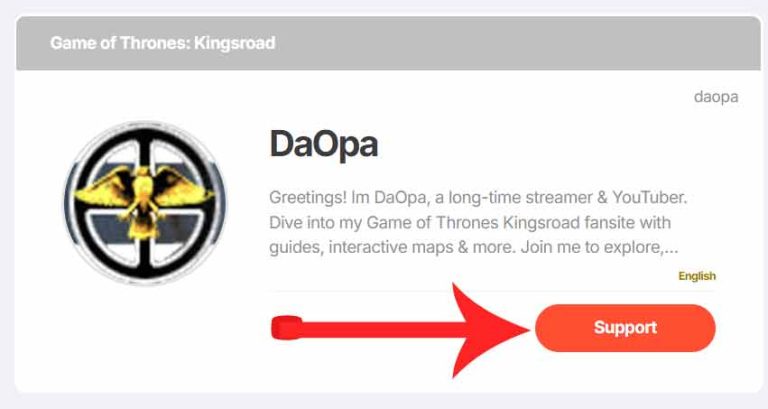 How to Support DaOpa and Earn Rewards in Game of Thrones: Kingsroad
