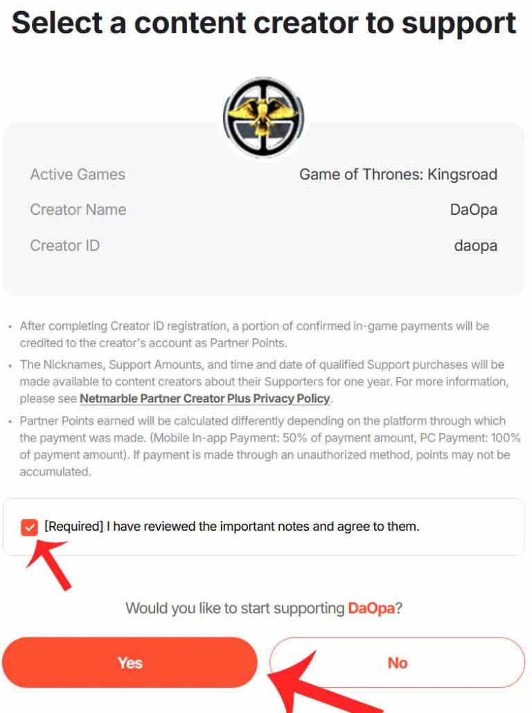 How to Support DaOpa and Earn Rewards in Game of Thrones: Kingsroad