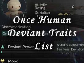 Once Human Deviant Traits