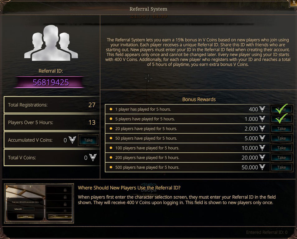 The Quinfall Referral ID Code