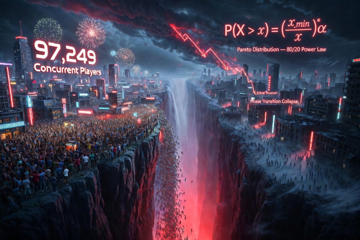 The Math That Kills Games: Why Virtual Worlds Collapse Like Real Ones